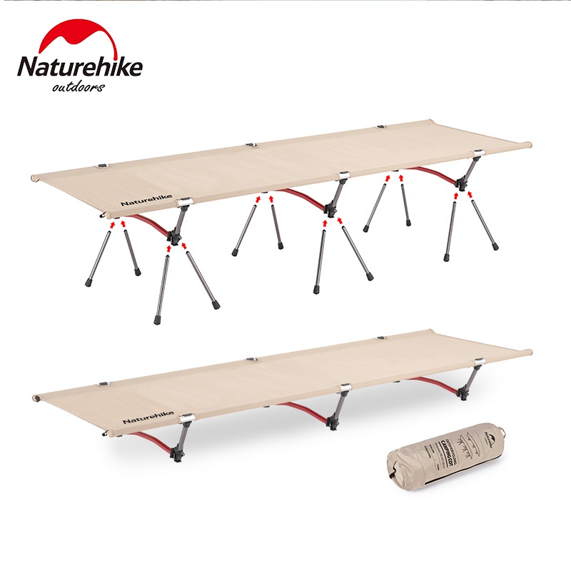 NatureHike Portable Camping Bed Foldable Bed Outdoor Folding Bed ...
