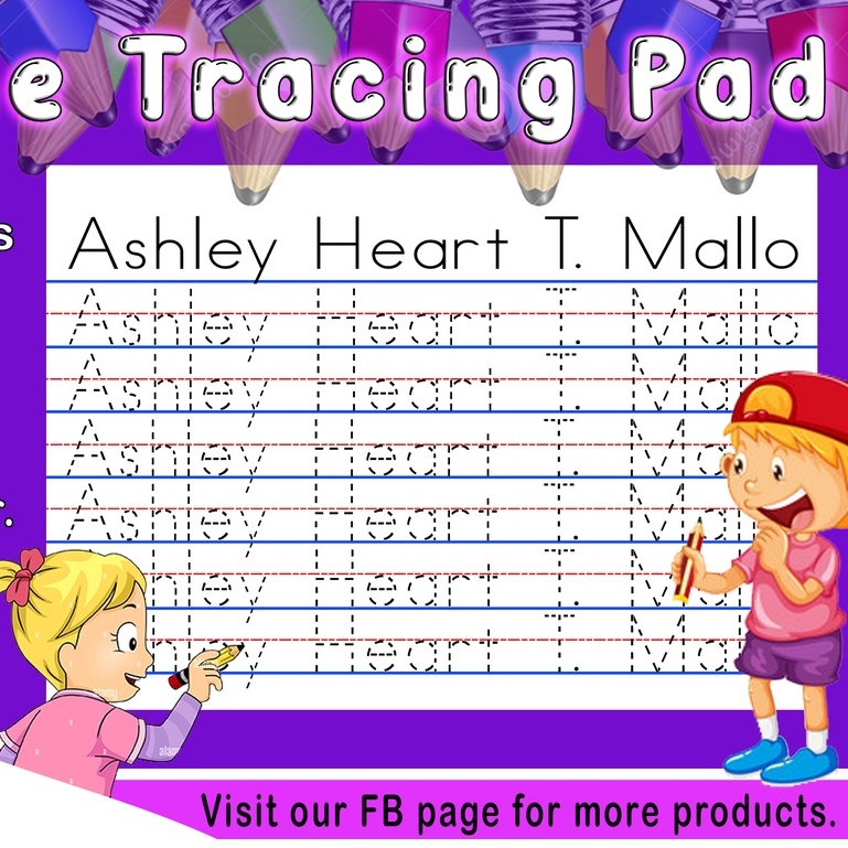 Tracing Pad ( Alphabet, Numbers, Shapes, Name, Lines) 40 pages | Shopee ...