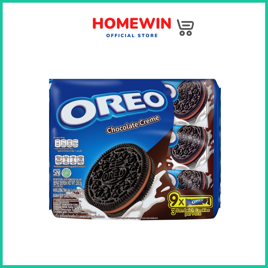 Oreo Chocolate Sandwich Cookies with Chocolate Cream (27.6g x 9 Packs ...