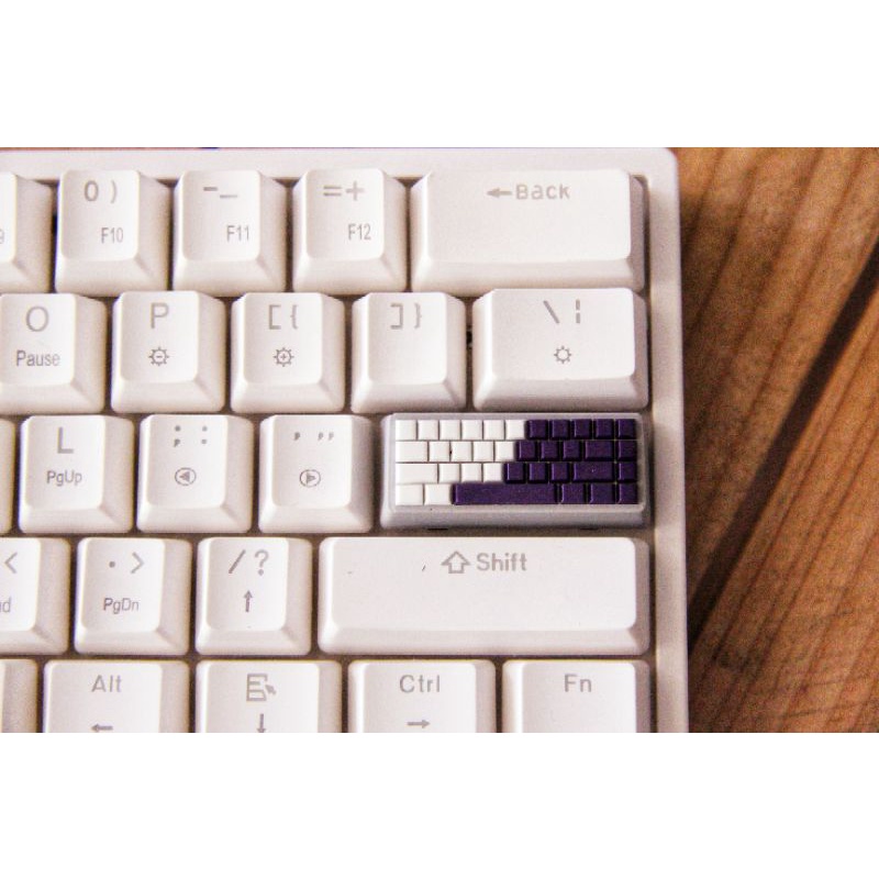 Keycap resin keyboard tone White Purple 2.25u (Left, enter) Decorated ...