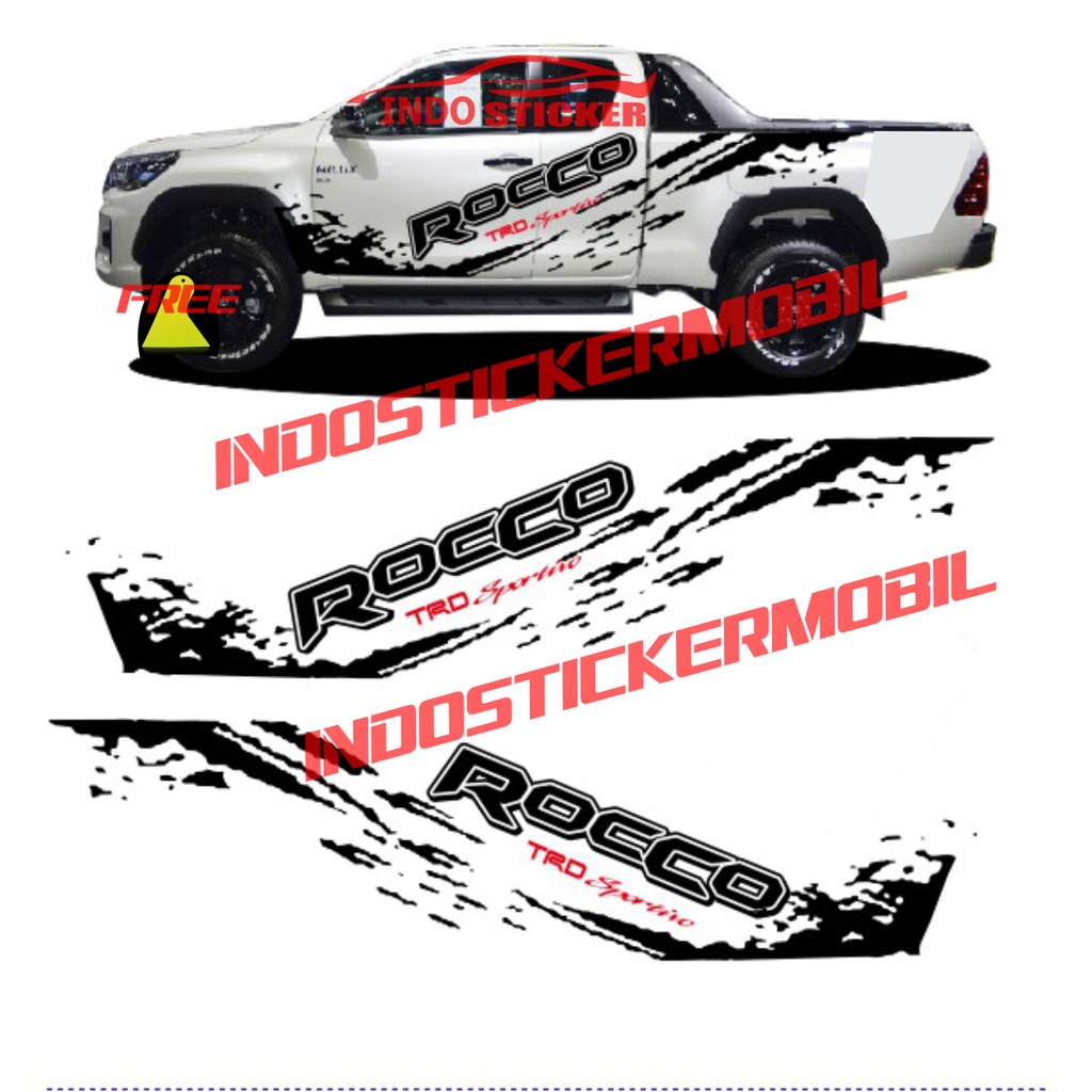 Sticker CUTTING STICKER PICKUP ROCCO TRUCK CAR STICKER TOYOTA HILUX ...