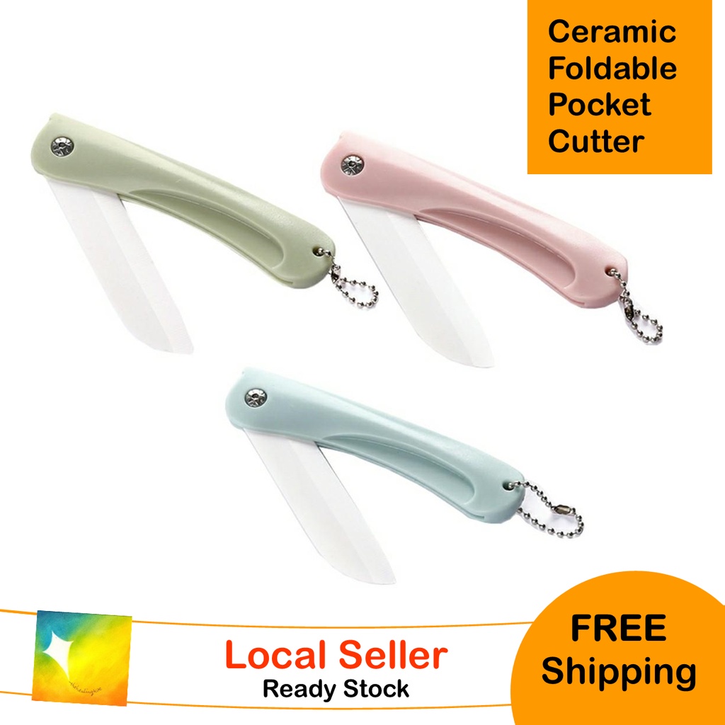 Ceramic foldable cutter - pocket knife - fruit - craft - envelope ...
