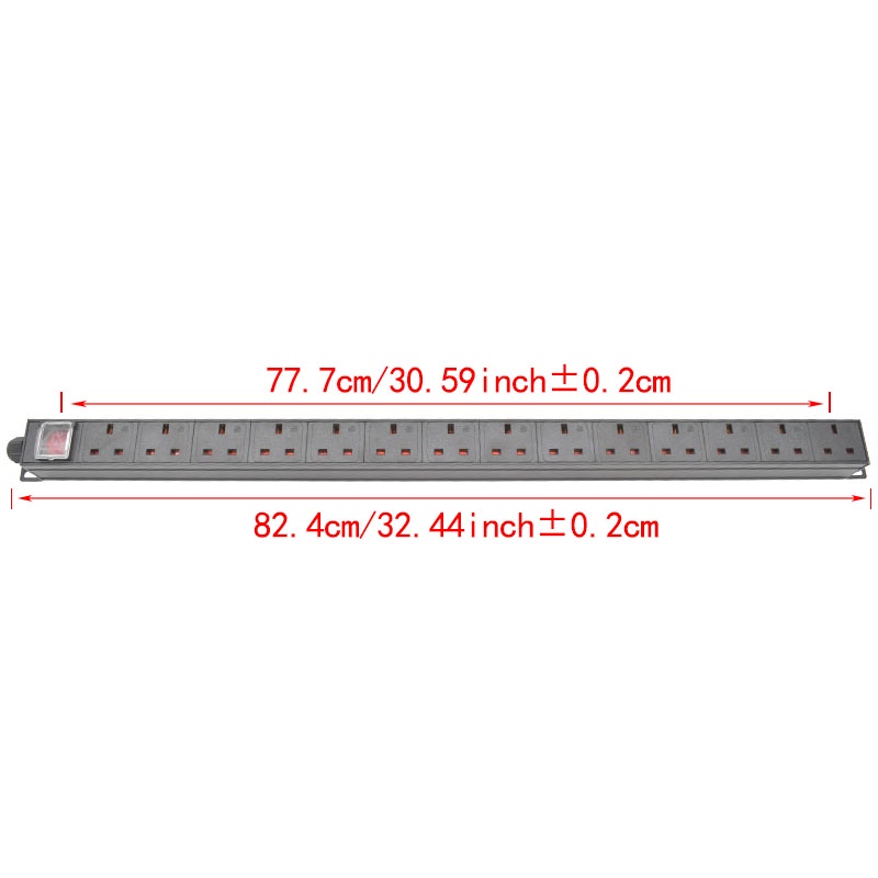 PDU Power Distribution Unit 2-17 Ways Output Britain Socket UK 3 pin ...