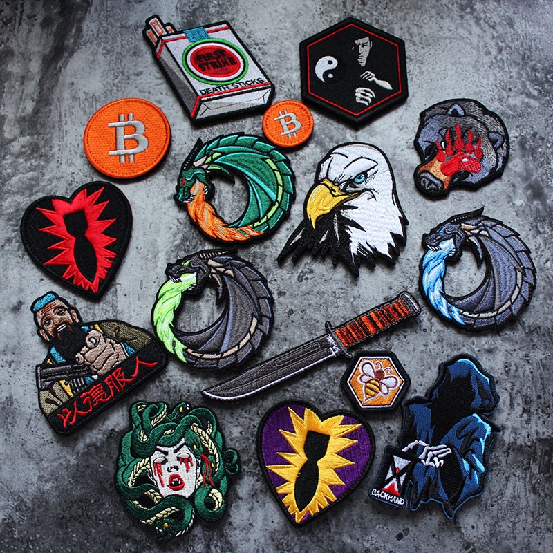 [Custom Velcro patch] Liberty eagle 3D embroidery creative armband IR ...