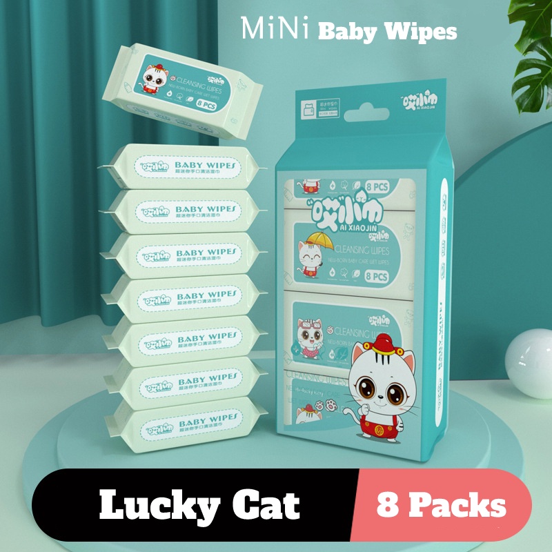 【Local Ready Stock】Mini Baby Wipes | Wet Wipes | Bacteriostatic Rate 99 ...