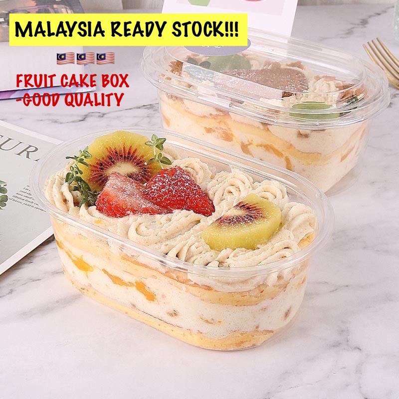 PLASTIC CONTAINER BUJUR SHAPE FRUIT CAKE TORNADO CAKE TIRAMISU 水果捞盒/慕斯盒 ...