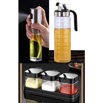 Oil Spray Bottle Glass Oiler BBQ Oil Storage Bottle Kitchen Tools ...
