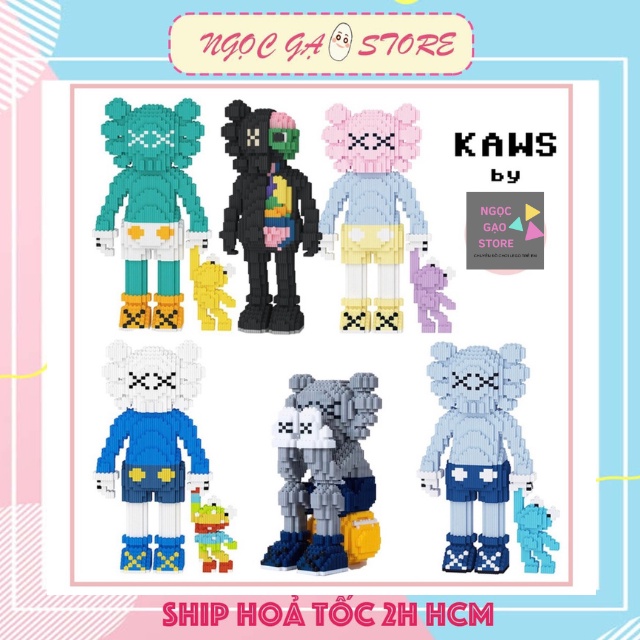 Lego Kaws BearBrick size over 34cm | Shopee Singapore