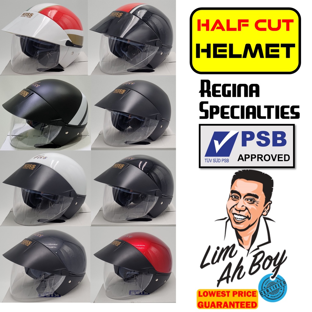 KISS Helmet (Half-cut PSB Approved) | Shopee Singapore