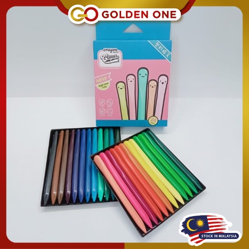 Triangular Cute Kids Crayons Not Dirty Drawing Painting Coloring Pens ...