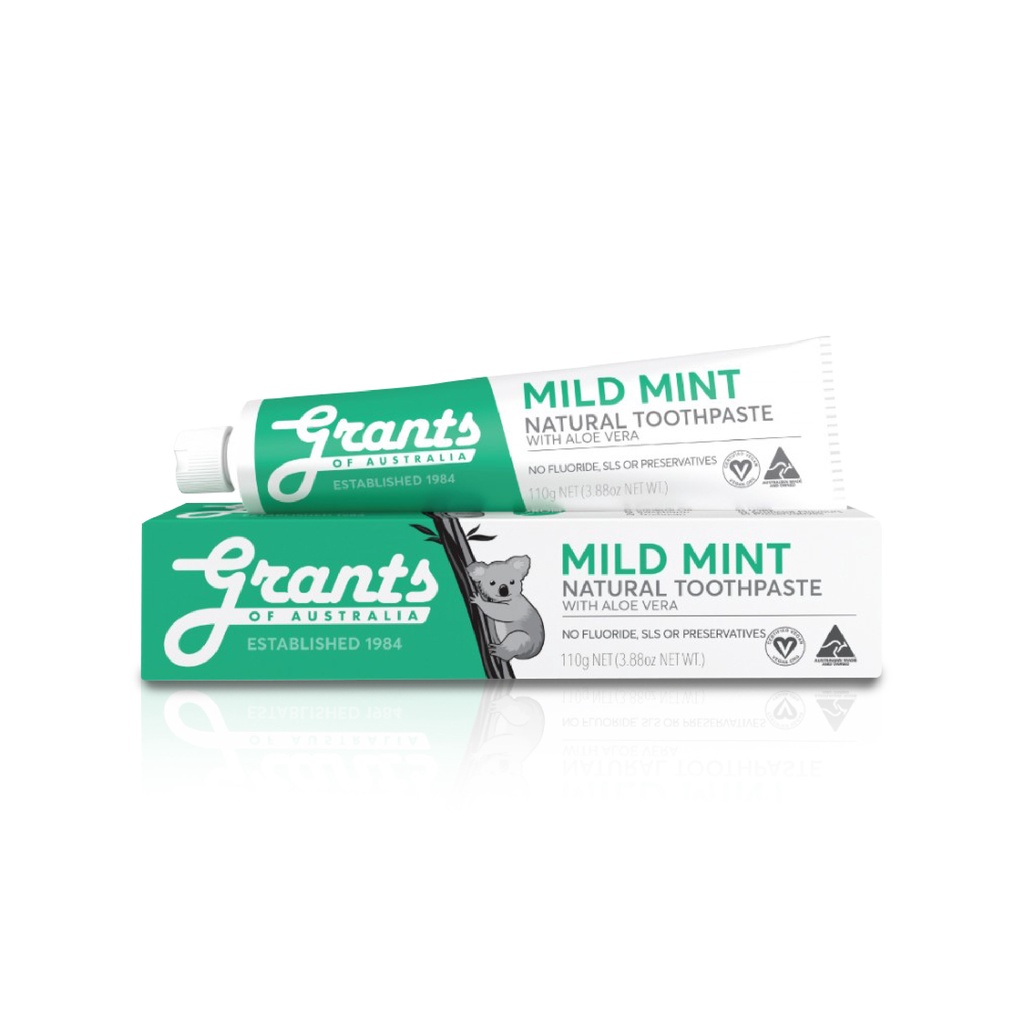 Grant's Mild Mint Natural Toothpaste with Aloe Vera Soothing 110g ...