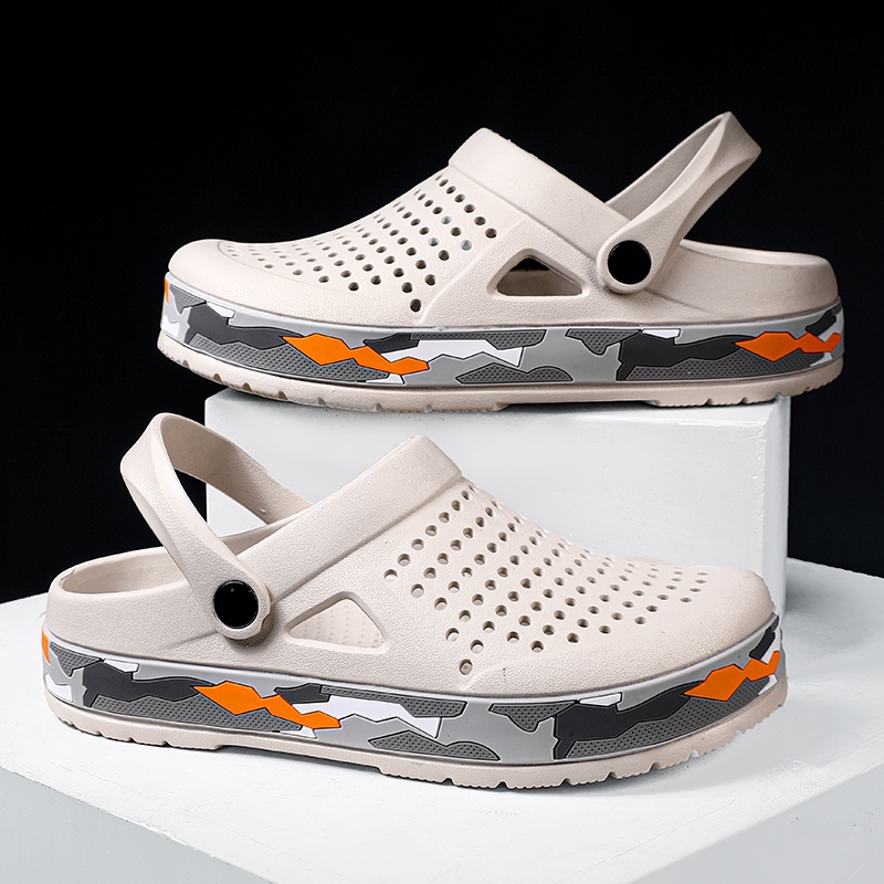 Loveu [One Shoe Two Wear] Summer Hole Shoes Sandals Men's Trendy Hollow ...