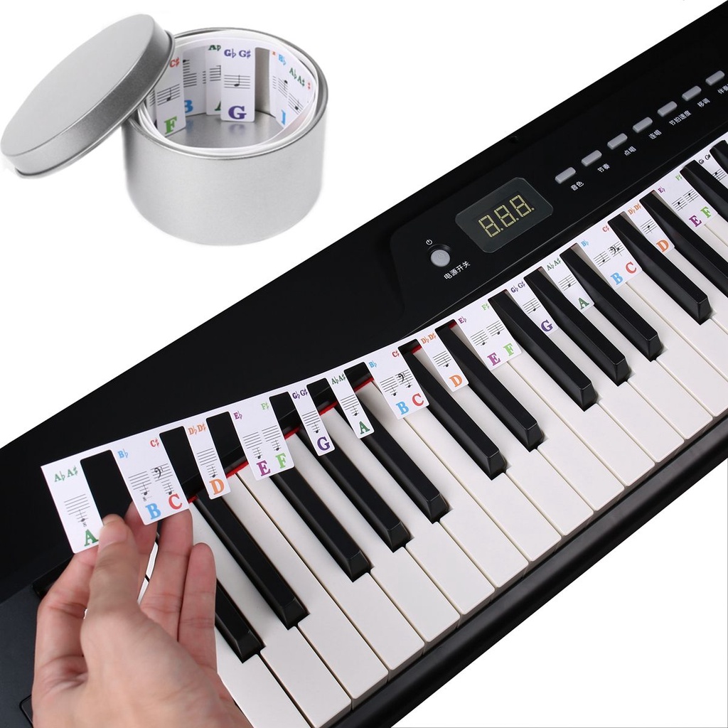 61 / 88 Free Paste No Glue Full Size Keys Piano Keyboard Rake Note ...