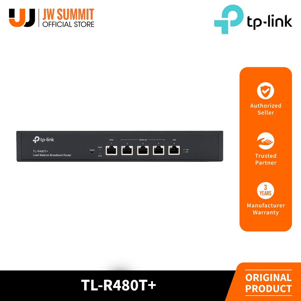 TP-Link TL-R480T+ Desktop/Rackmount Load Balance Broadband Router ...