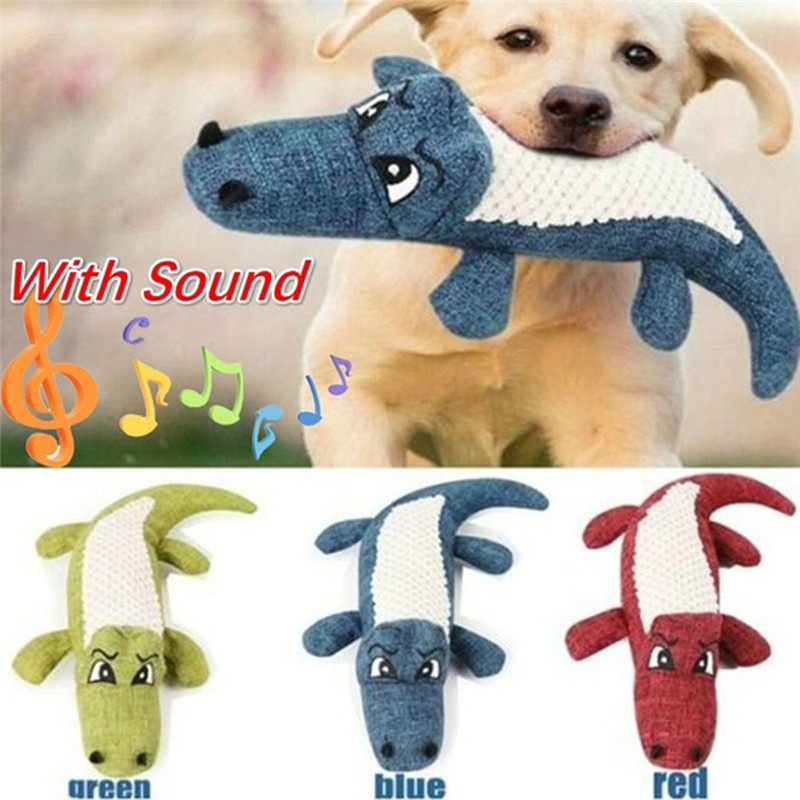Crocodile Durability Cat Vocalization Plush Dog Chew Toys | Shopee ...