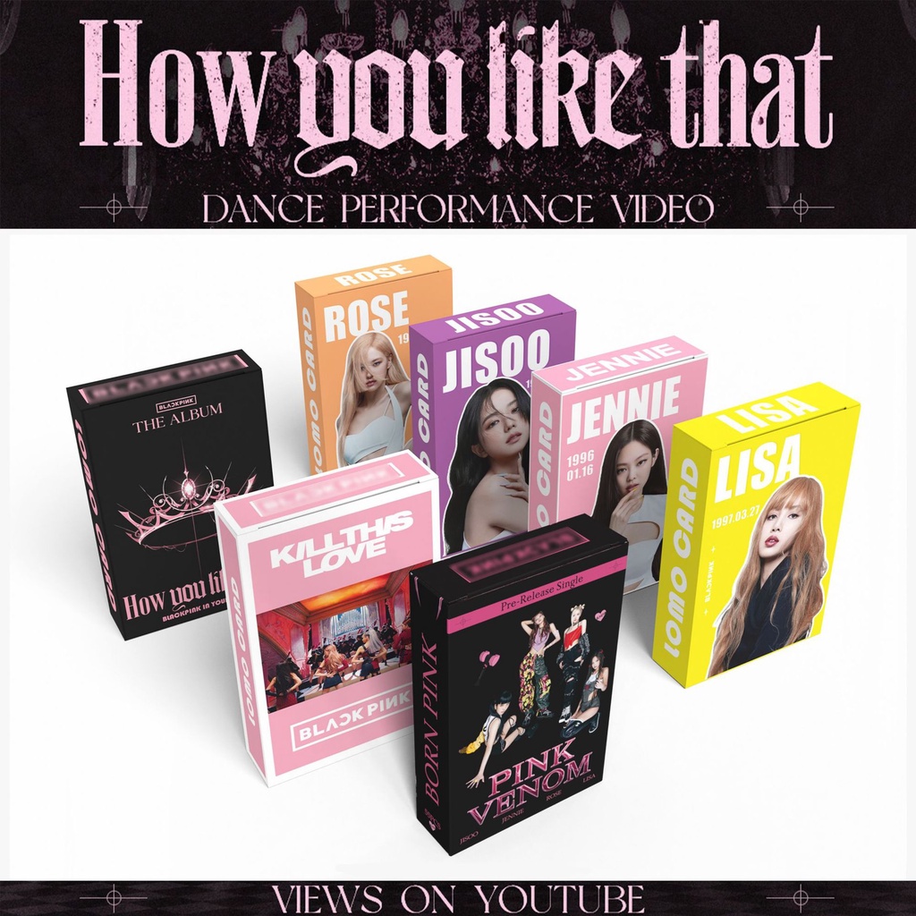 Blackpink Album Pink Venom Photocard How You Like That Lisa Jennie Rosé ...
