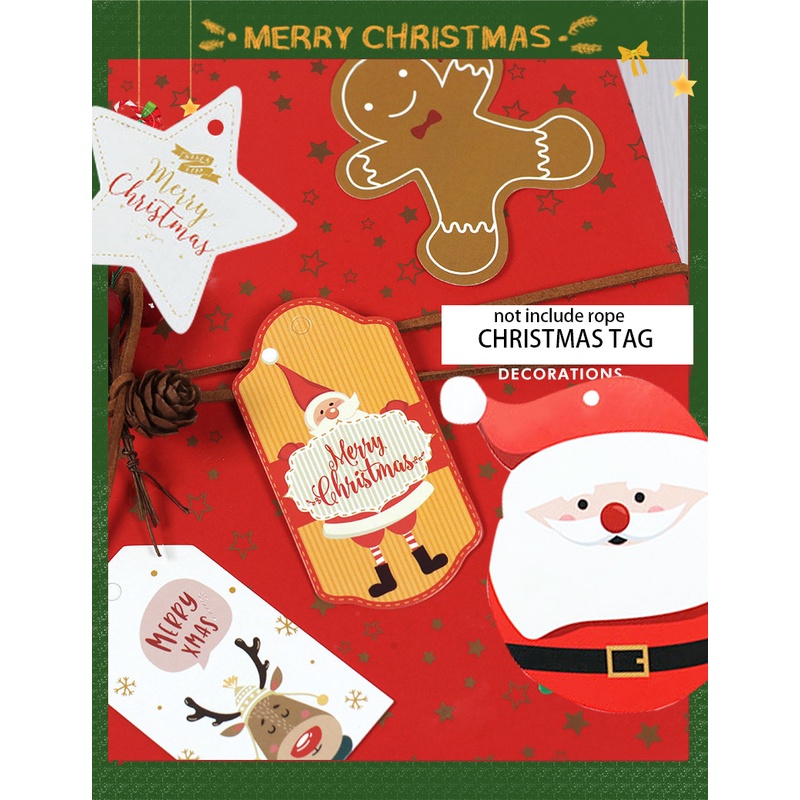 Christmas mini card 20pcs / Greeting Cards santa Card Label Tags tag ...