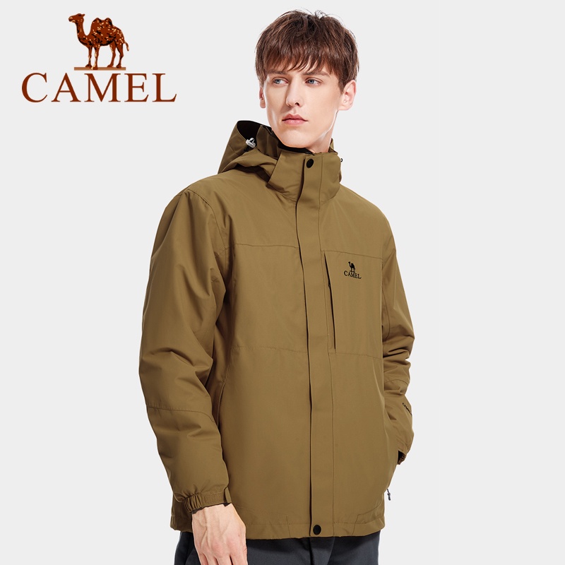 CAMEL Men's three-in-one jacket removable, waterproof and windproof ...