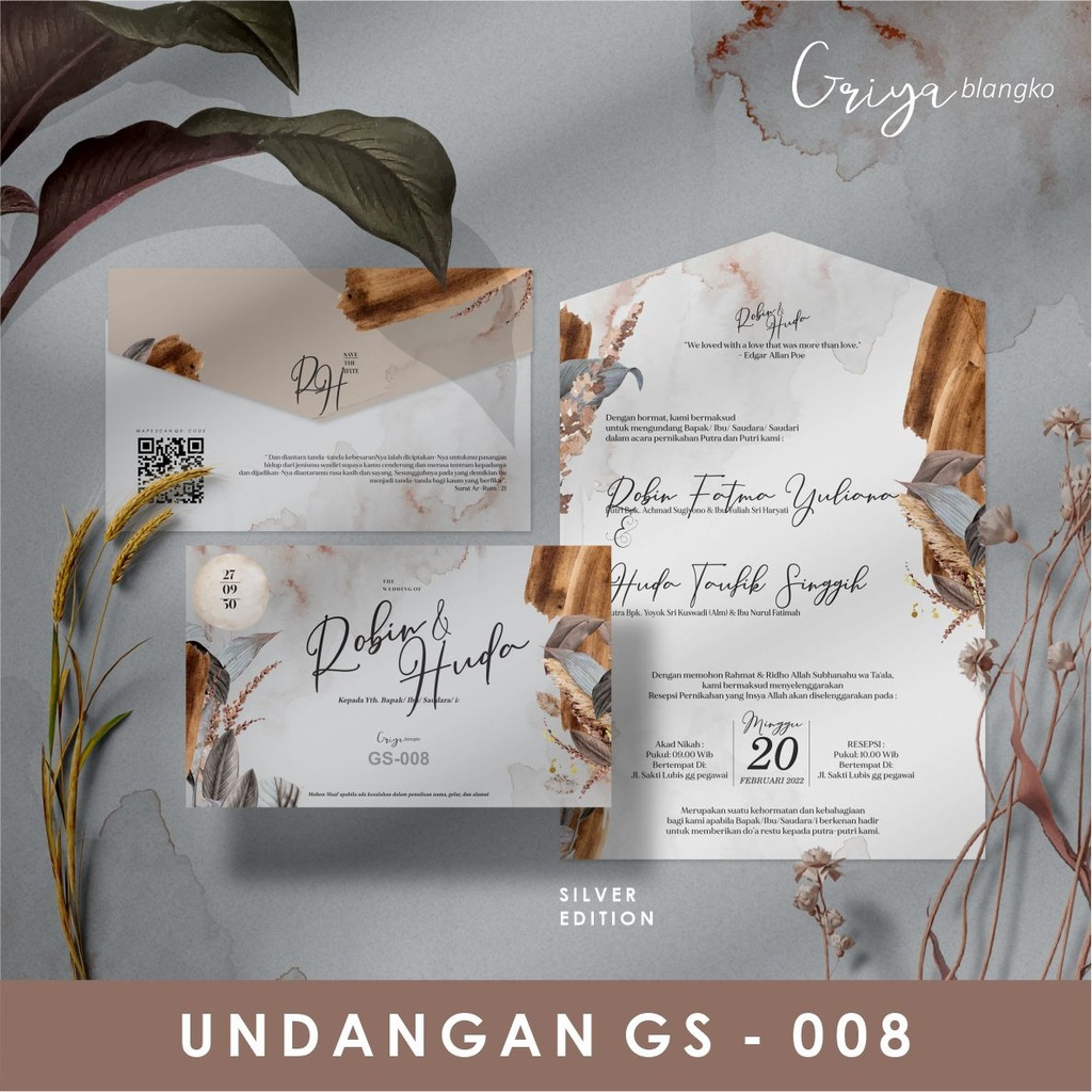 Gs-008 INVITATION | Silver EDITION | Wedding Invitation | Invitation ...