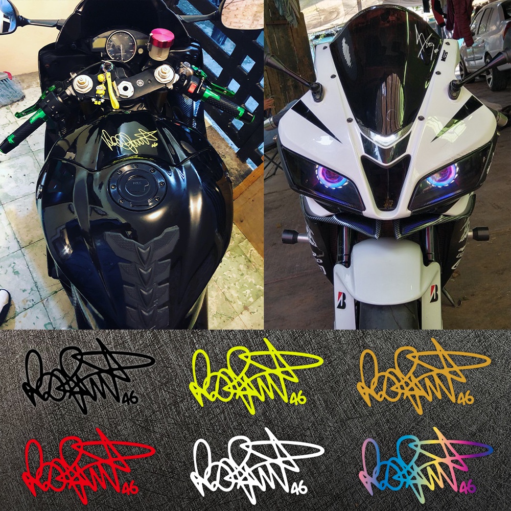 #46 Rossi Signature Sticker Motorcycle Motocross Racing Decal Moto ...