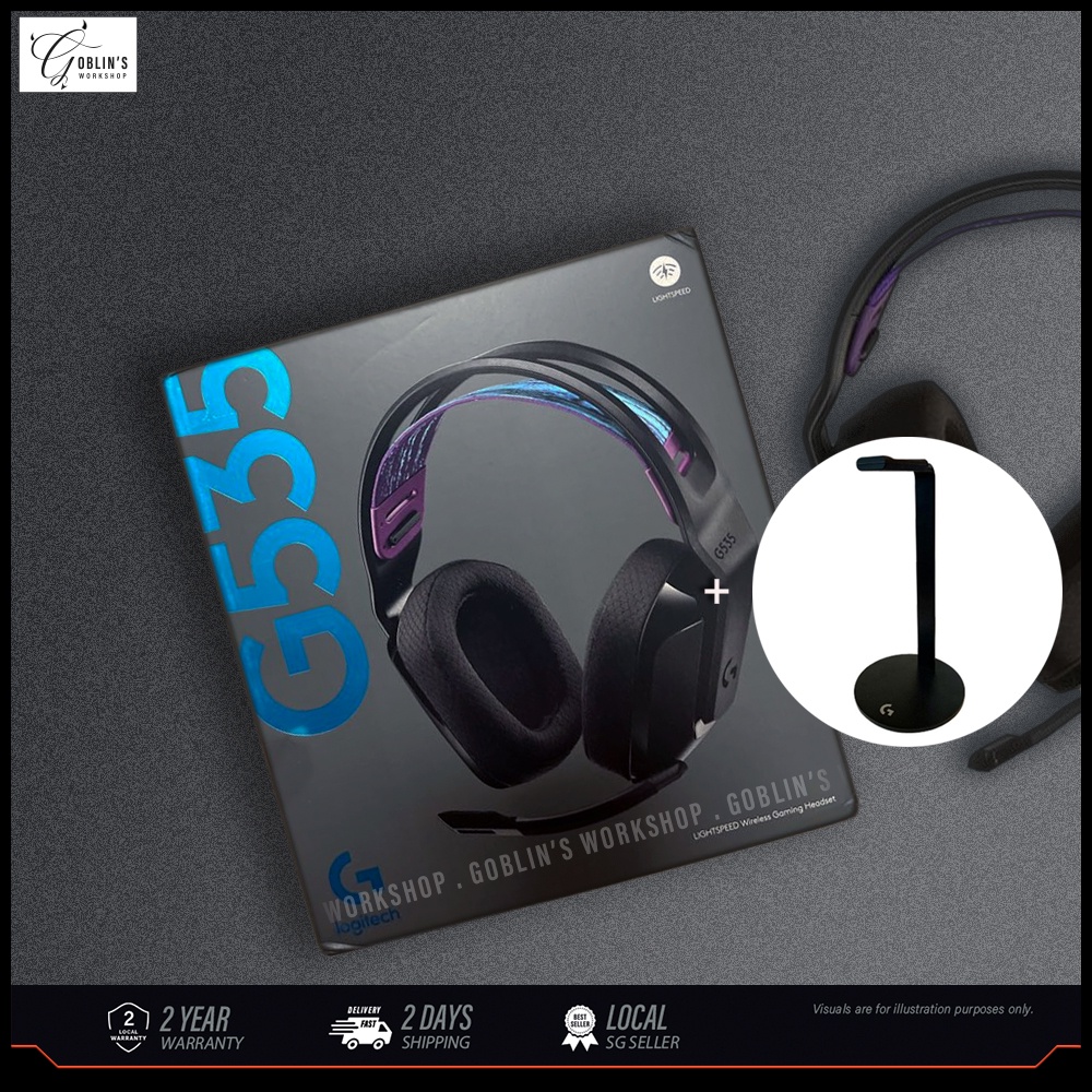 Logitech G535 Lightspeed Wireless Gaming Headset [FOC Headset Stand ...