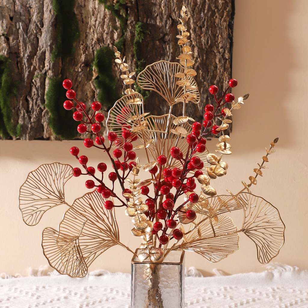 2025 Chinese New Year Decoration Red Fortune Fruit Artificial Golden ...