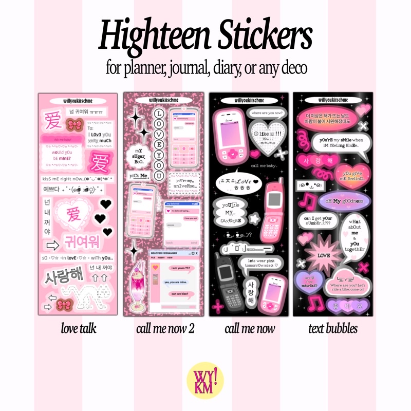 [willyoukitschme] Highteen Collection Alphabet & Y2K Deco/Planner ...