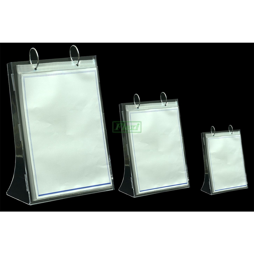 A4 Acrylic Stand with 10 Flip Pockets - Fully Transparent Pockets for ...