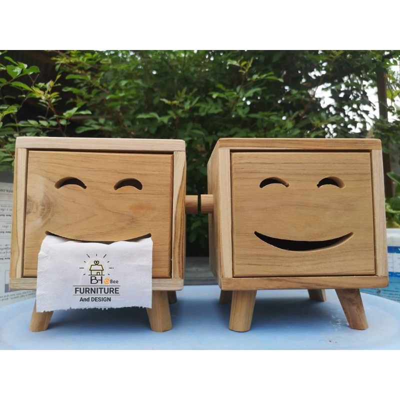 Tissue Box Holder Smiley Face Box Super Minimalist | Shopee Singapore