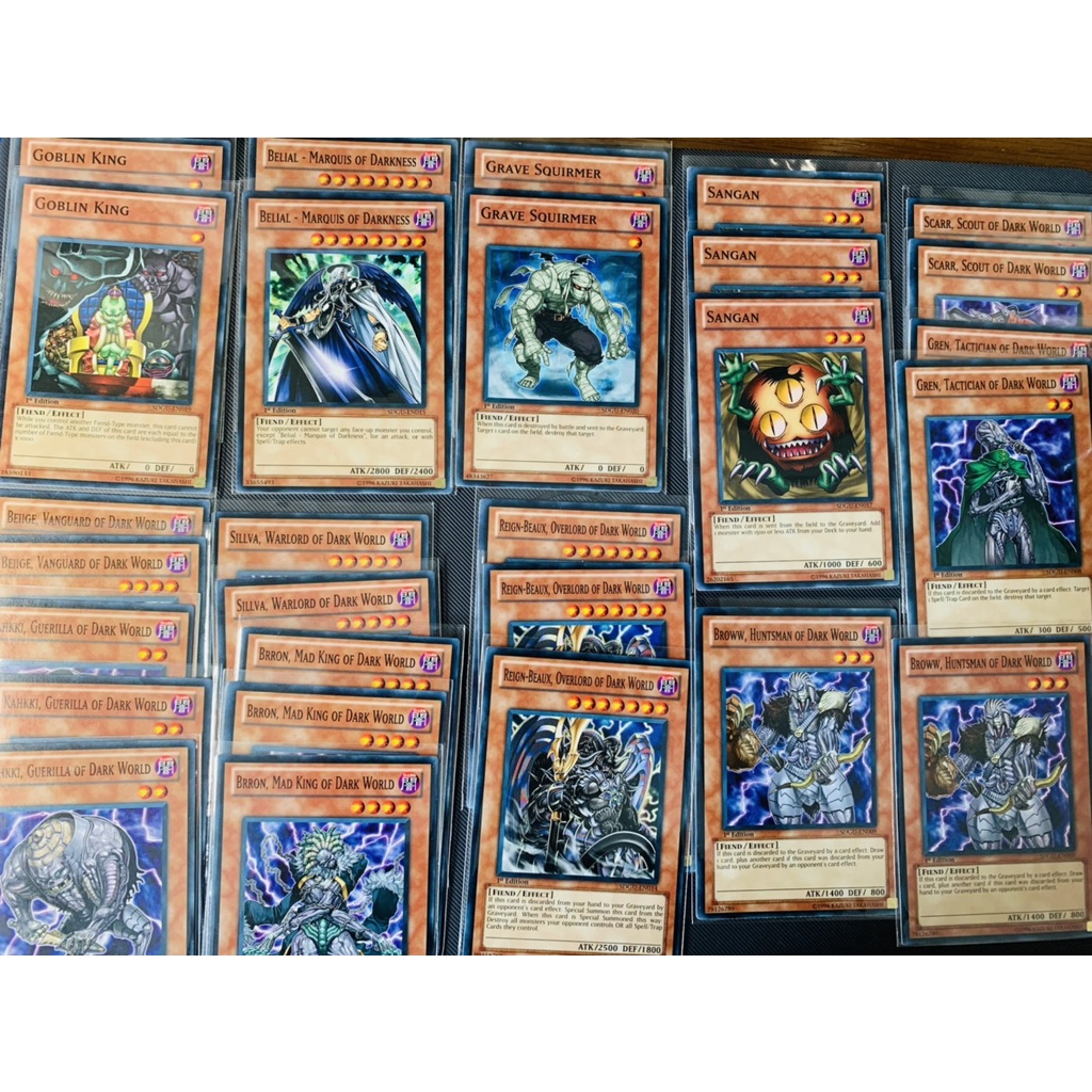 Yugioh Card: Set of Dark World Cards (Mainly From the Underworld ...