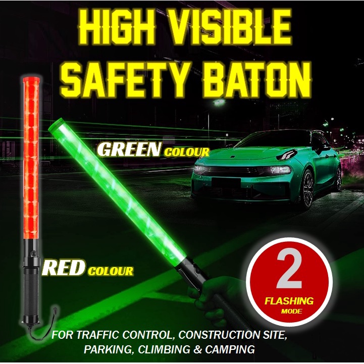 【SG Seller】TRAFFIC CONTROL BATON WAND/ SAFETY TRAFFIC LIGHT LAMP 21 ...
