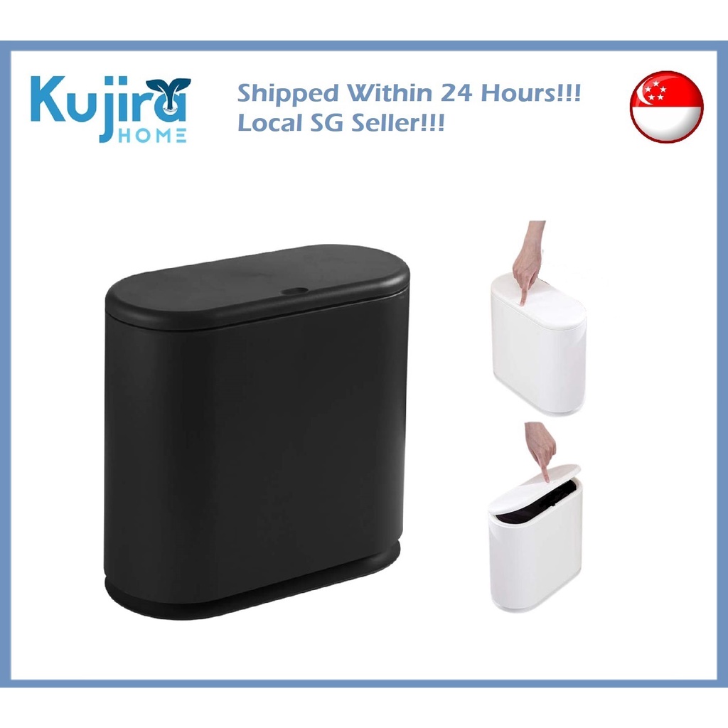 Kujira Homes - 8L Dustbin Nordic Style Creative Spring Oval Top Cover ...