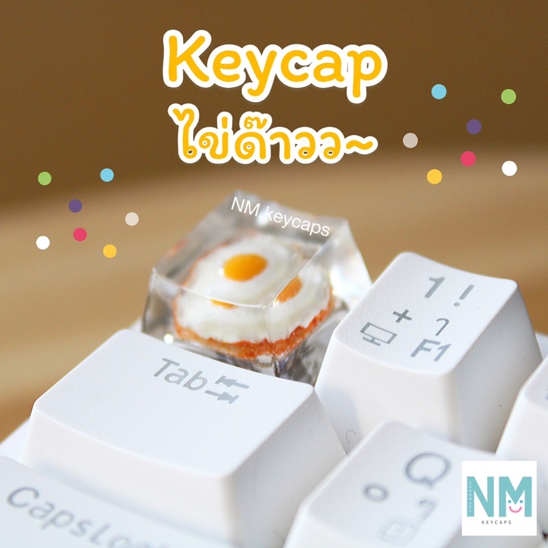 Fried Egg Keycaps ESC/Row F For Keyboard Decoration About 1-3 Days ...