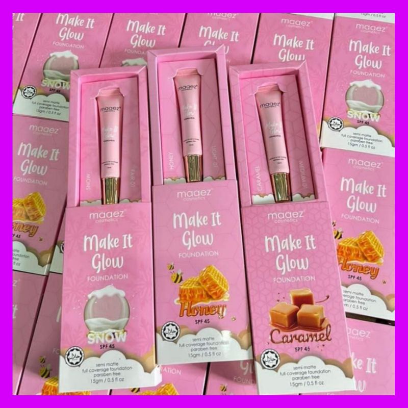 MAAEZ FOUNDATION BY MAAEZ BEAUTY (FULL COVERAGE FOUNDATION) | Shopee ...