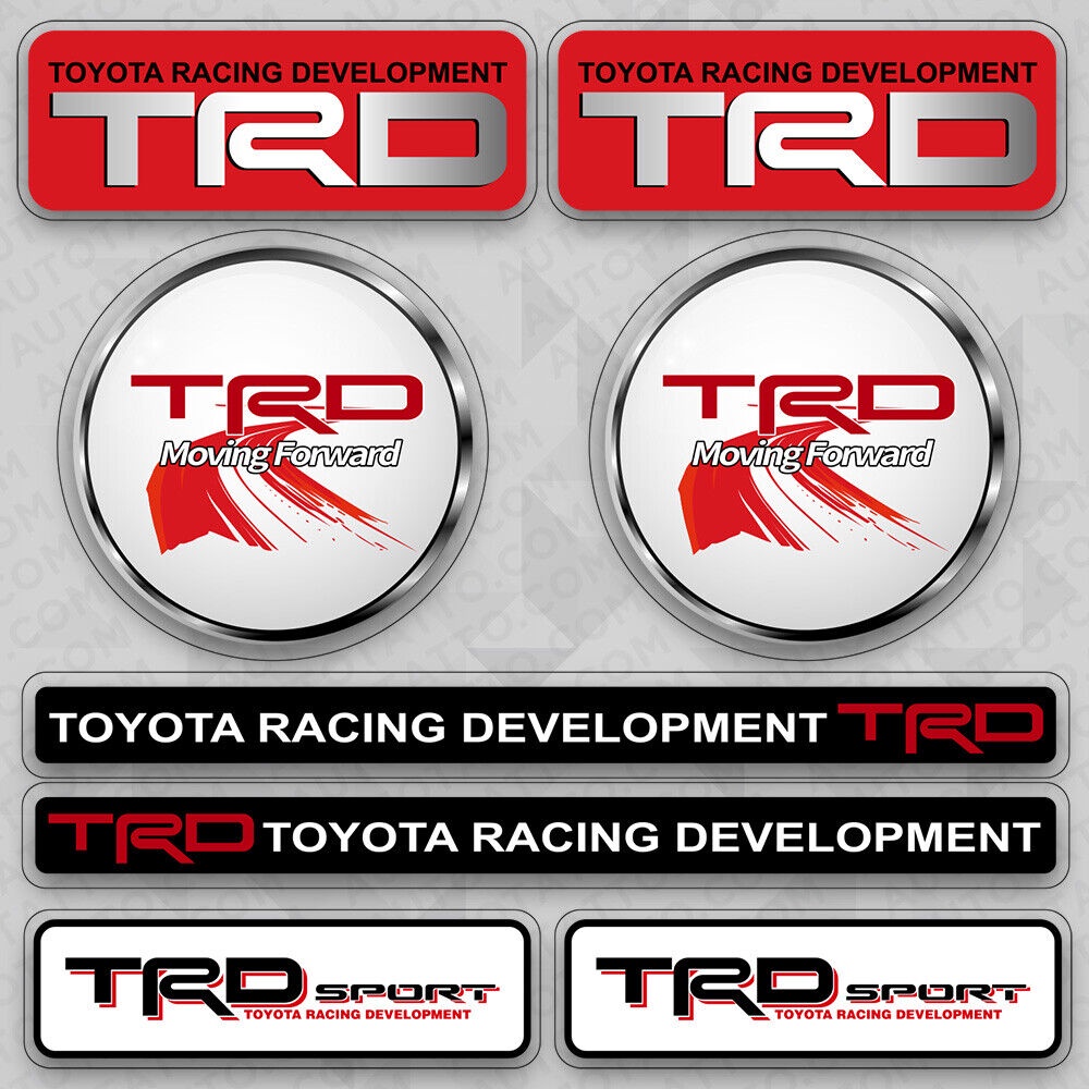 Toyota TRD Racing Sport Moving Forward Car Logo Sticker Vinyl Decal ...