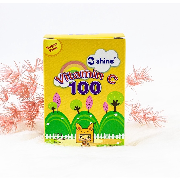 Shine Kids Vitamin C-100 Orange Tablet 100mg (100 Tablets) | Shopee ...