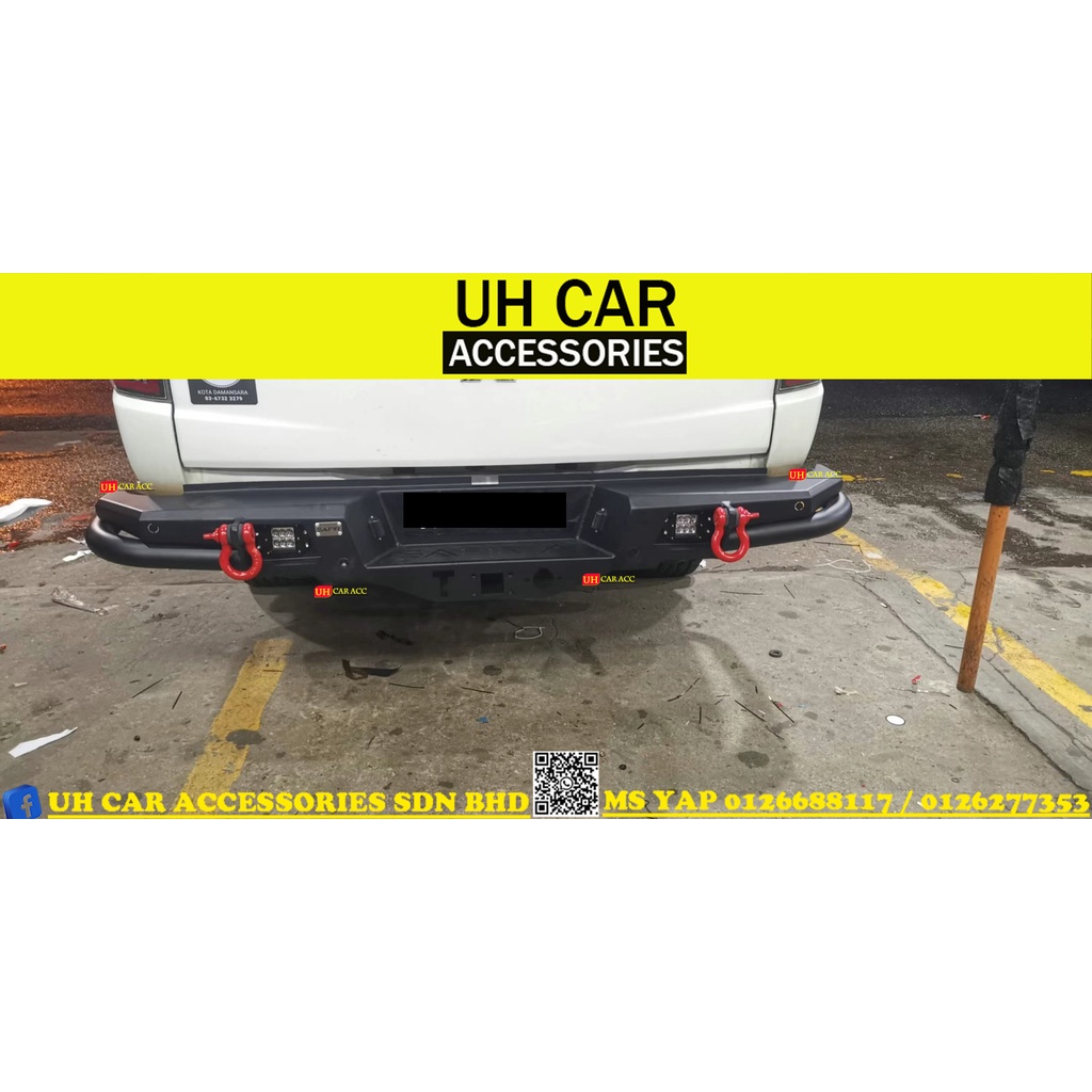 NISSAN NAVARA NP300 PRO 4X D40 SAFIR R1 V2 STEEL REAR BUMPER BULL BAR ...