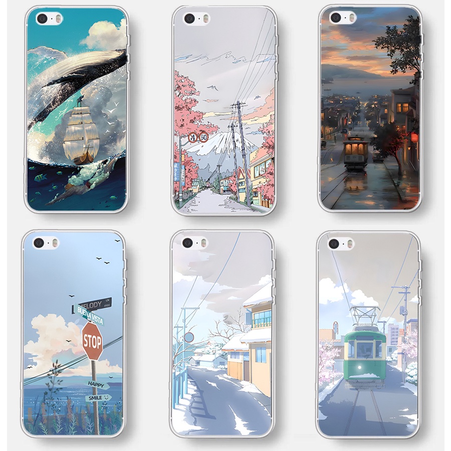 For iPhone 4 4S 5 5S se 6 6s silicone soft TPU phone back case | Shopee ...
