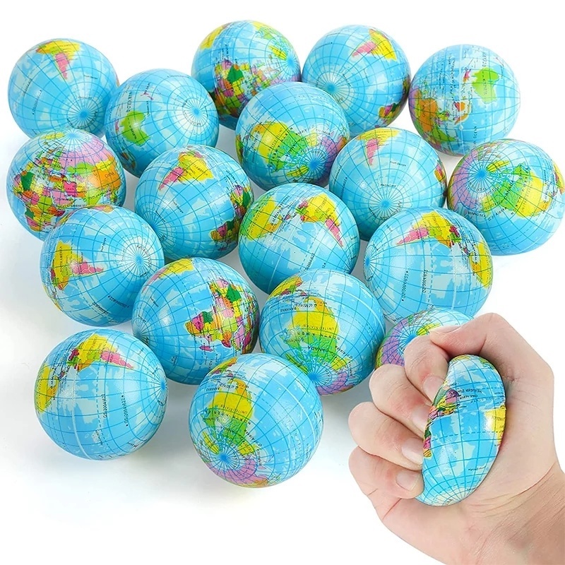 Stress Relief World Map Foam Ball Atlas Globe Palm Ball Planet Earth ...