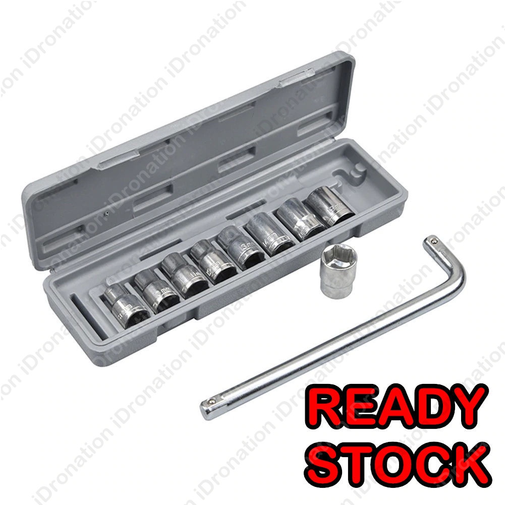 10PC 10pcs 8MM - 24MM 1/2'' L Type Spanner Box Socket Bolt Set Drive ...