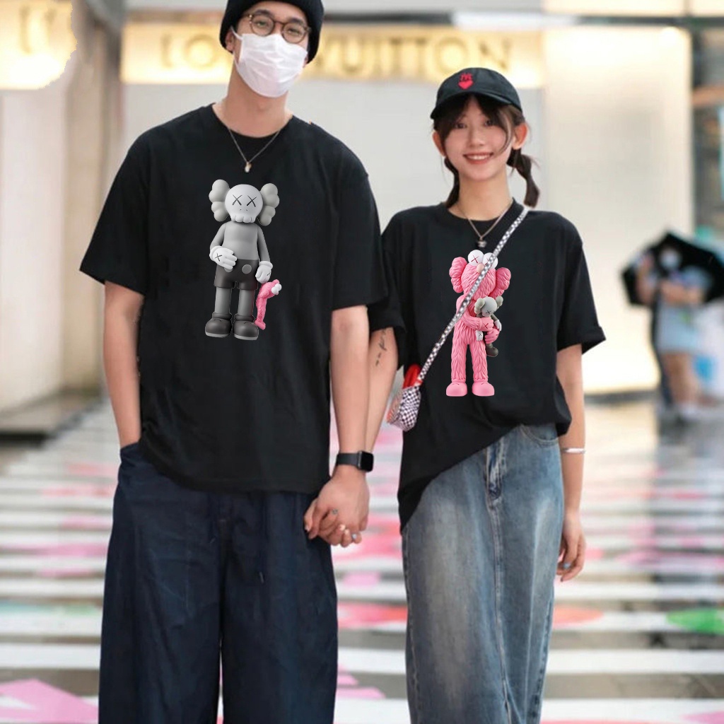 Kaws couple T-Shirt kaws Cute Casual Shirt korean aesthetic Doll ...