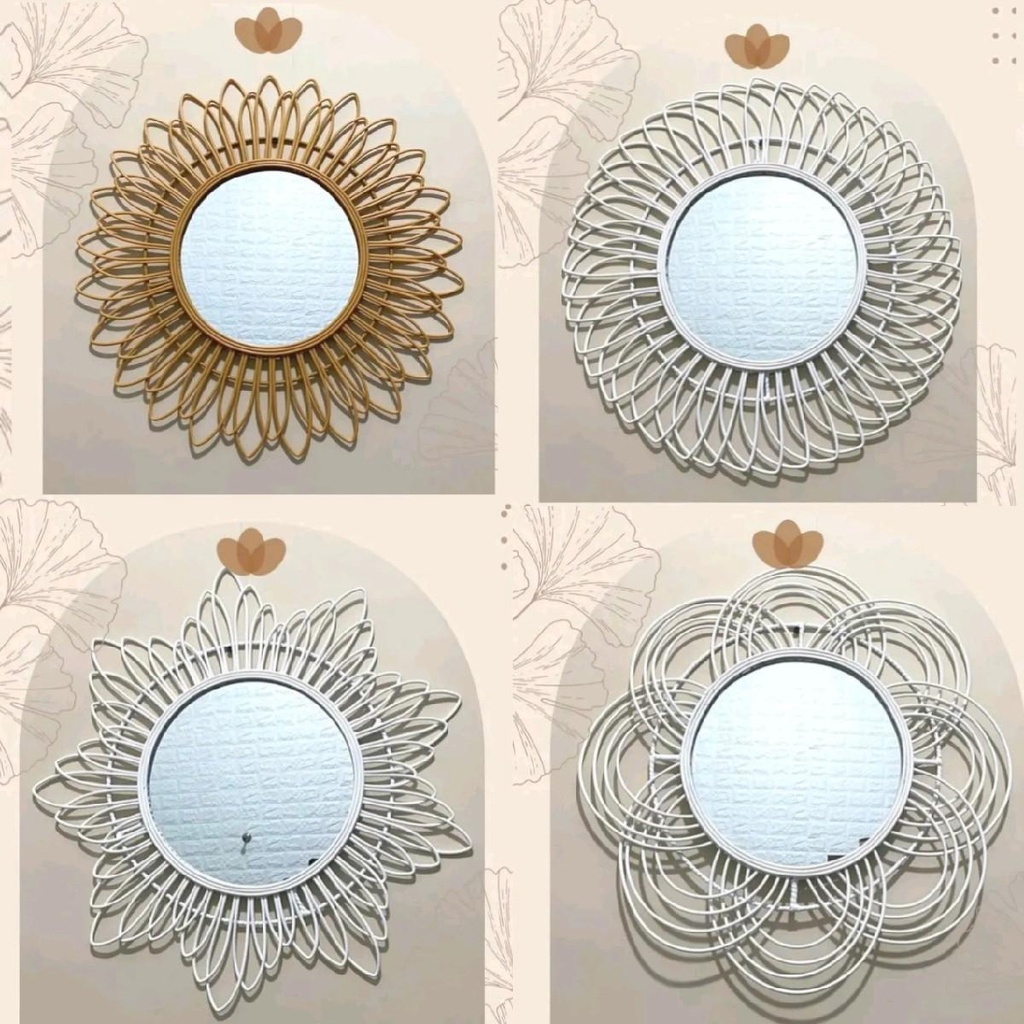 Aesthetic Mirror - Round Mirror - Makeup Mirror - Wall aesthetic Mirror ...