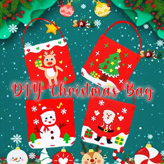 💖🎄 DIY Christmas Bag l Kids Art and Craft l Children Christmas Gifts l ...
