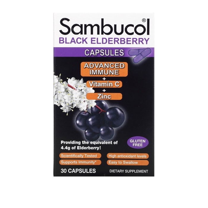 Sambucol Advanced Immune Capsules with Vitamin D n Zinc 30’s | Shopee ...