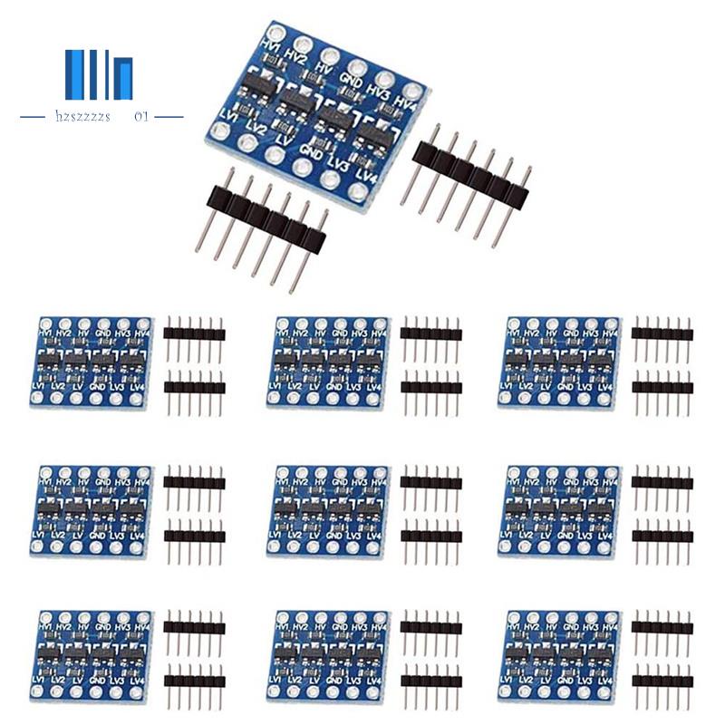 10Pcs 4 Channel IIC I2C Logic Level Converter Bi-Directional Module 3 ...
