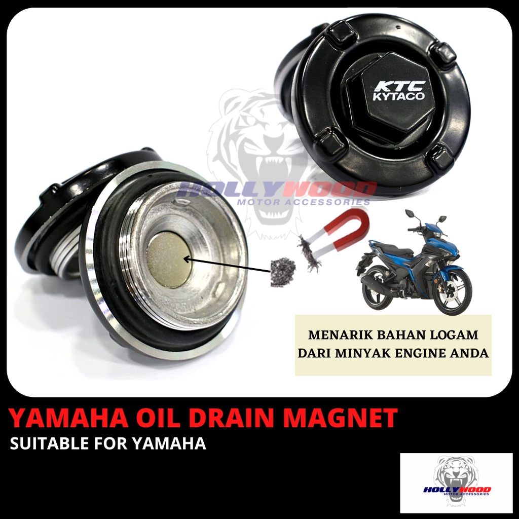 YAMAHA Y15 LC135 OIL DRAIN CAP MAGNET MAGNETIC SCREW PLUG PENUTUP ...