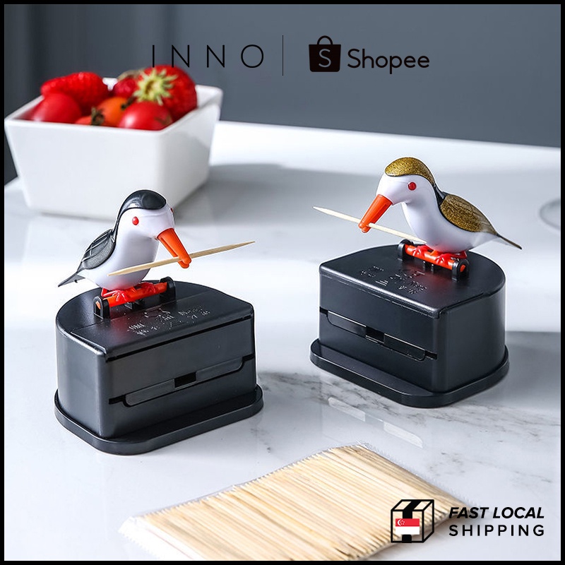 [SG Stock] Automatic Bird Toothpick Dispenser Retriever Holder ...