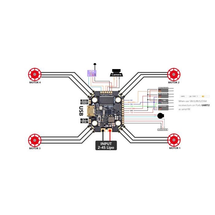 Jhemcu Ghf13 Aio F4 2 4S Flight Controller Fc Osd 13A 4In1 Esc 16X16Mm Shopee Singapore