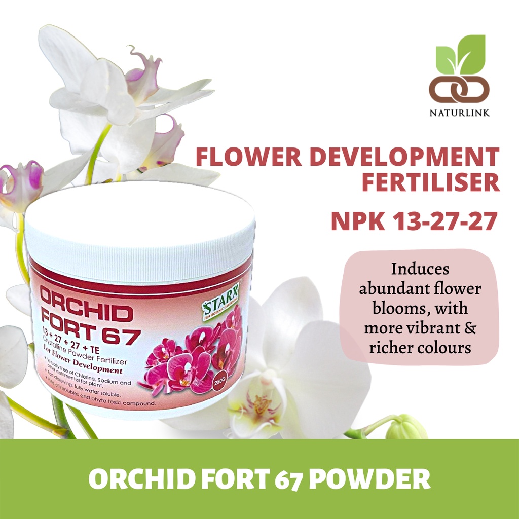 Orchid Fort 67 13 + 27 + 27 + TE Powder (250g) | Fertilizer for ...