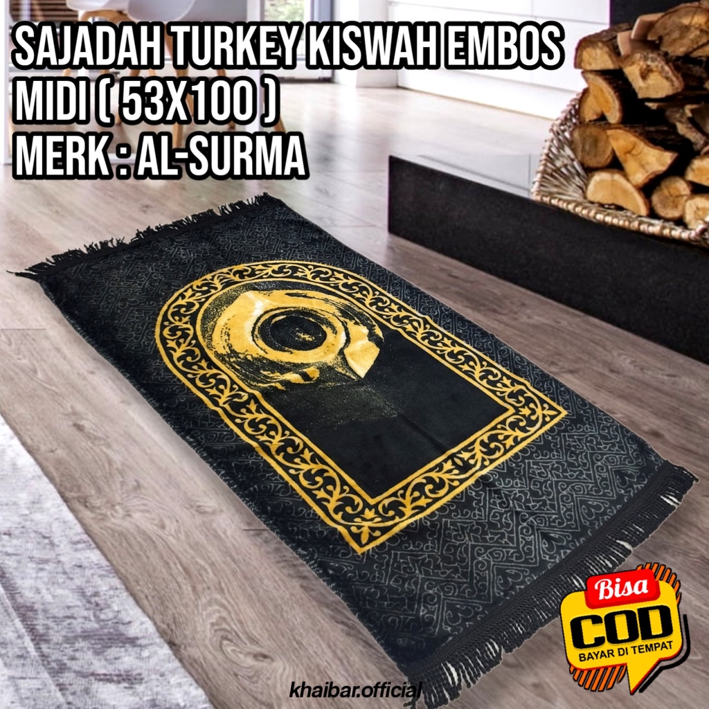 Midi KISWAH Prayer Rug Smooth Embossed Turkish Prayer Rug Soft Soft ...
